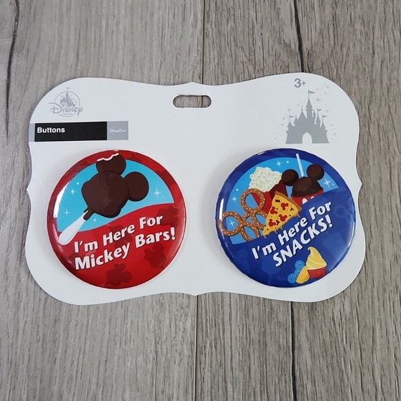 Disney | Accessories | Disney Parks Authentic Snack Tin Button Pins ...
